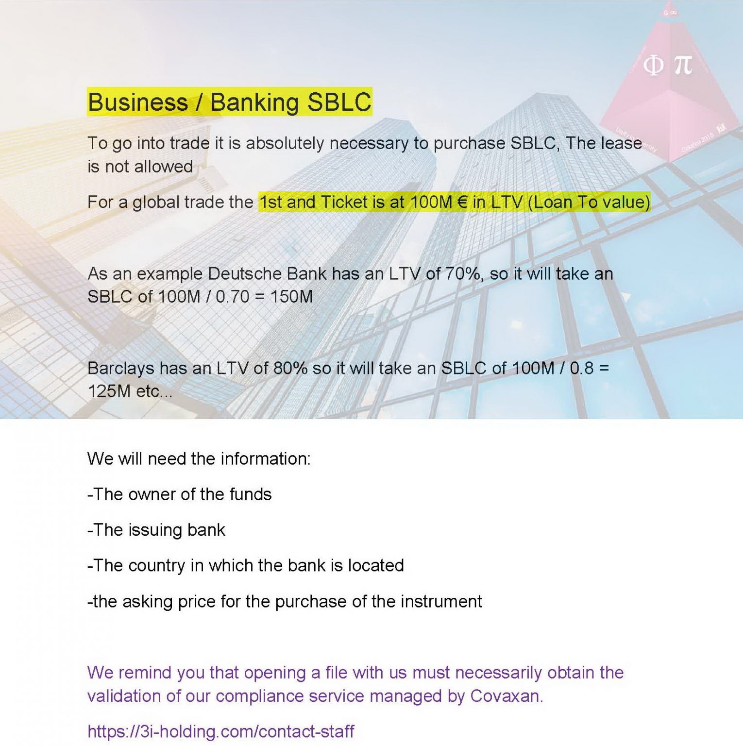 TRANSFERT [BG] [SBLC] [LC] – Unicom-WG